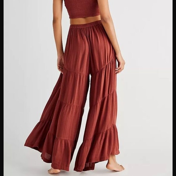 Free People | Pants & Jumpsuits | Free People Sun Set Tiered Ruffled ...